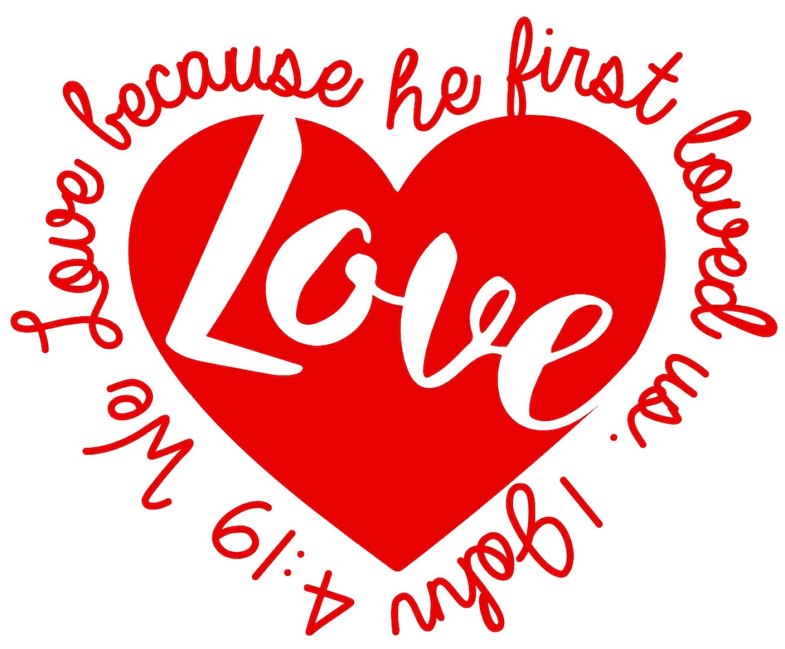 Christian Heart Valentines Day Arrow Scripture Love .SVG File - Etsy