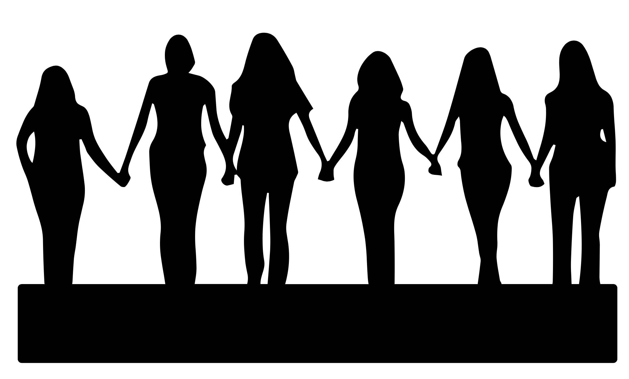 Women Group With Banner .SVG File for Vinyl Cutting - Etsy