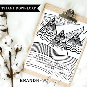 Psalm 90:2 Bible Coloring Page, Scripture Coloring Page, Mountains ...