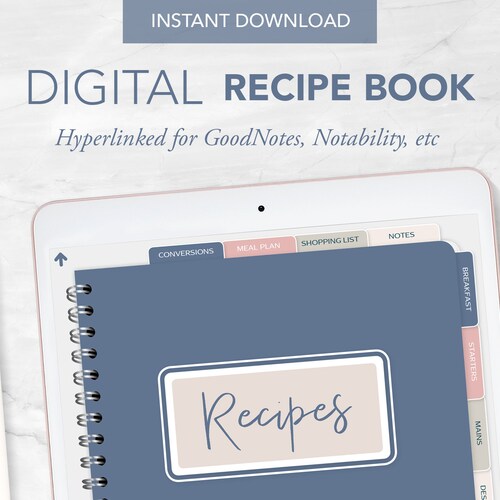Digital Recipe Journal Goodnotes Recipe Book for Ipad - Etsy