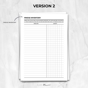 Freezer, Fridge and Pantry Inventory Tracker Printable | Kitchen ...