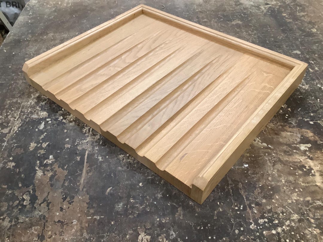 SALE to Clear SLIGHT 2ND Chunky Sloping Solid Oak Draining Board All ...