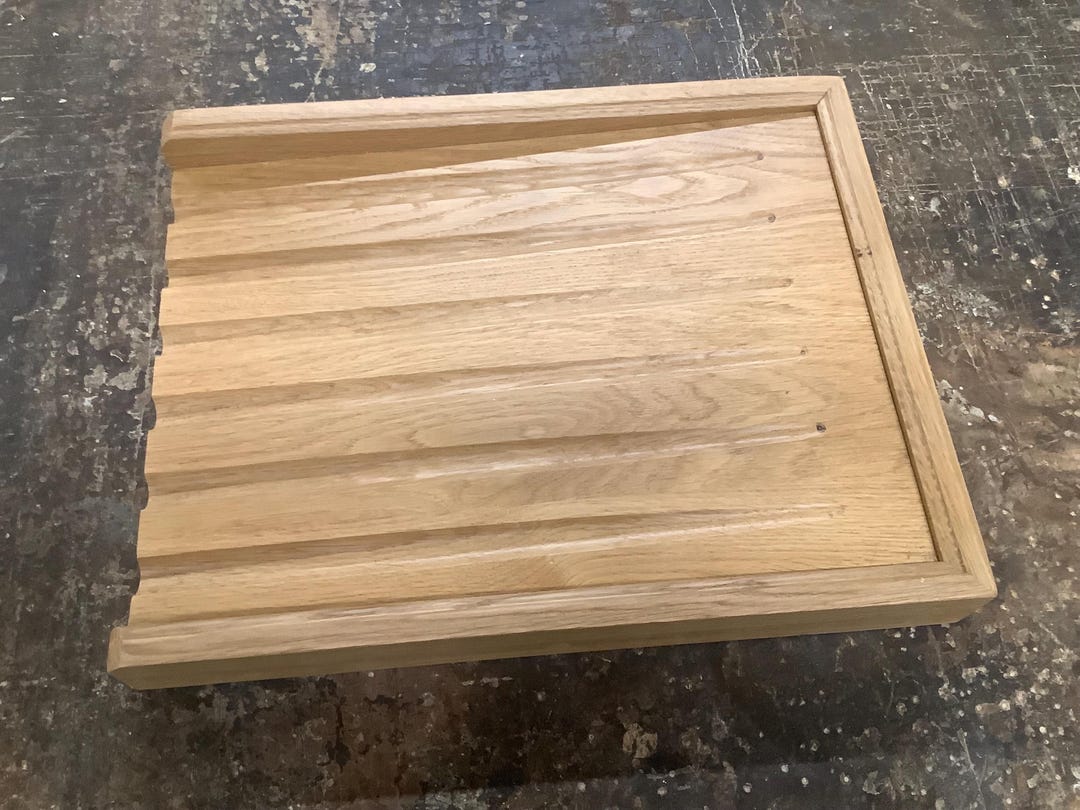 SALE to Clear SLIGHT 2ND Chunky Sloping Solid Oak Draining Board All ...
