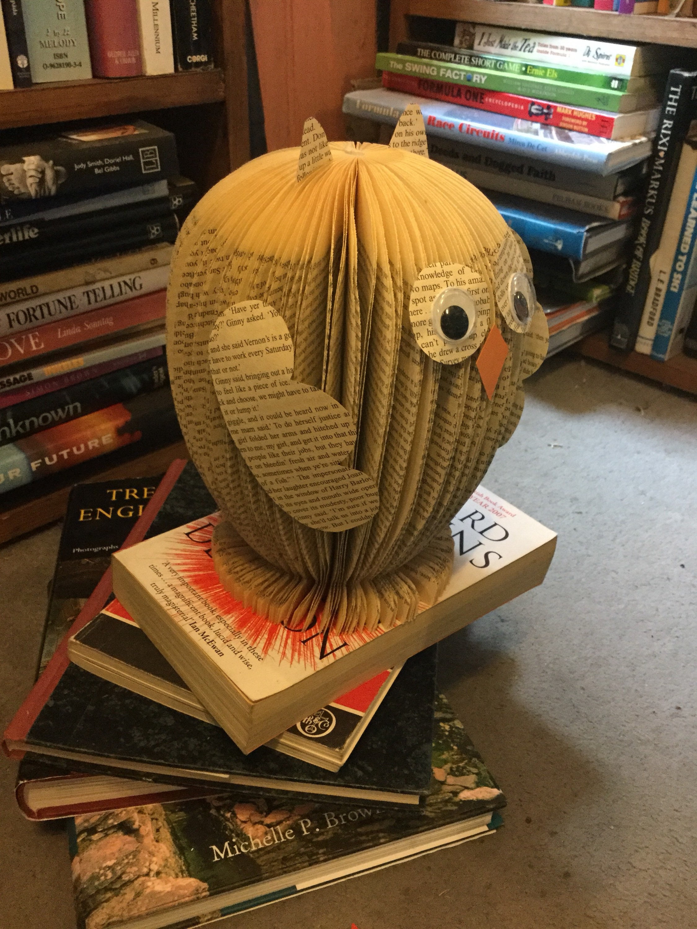 Book Art Owl / Daddy Hoot large - Etsy