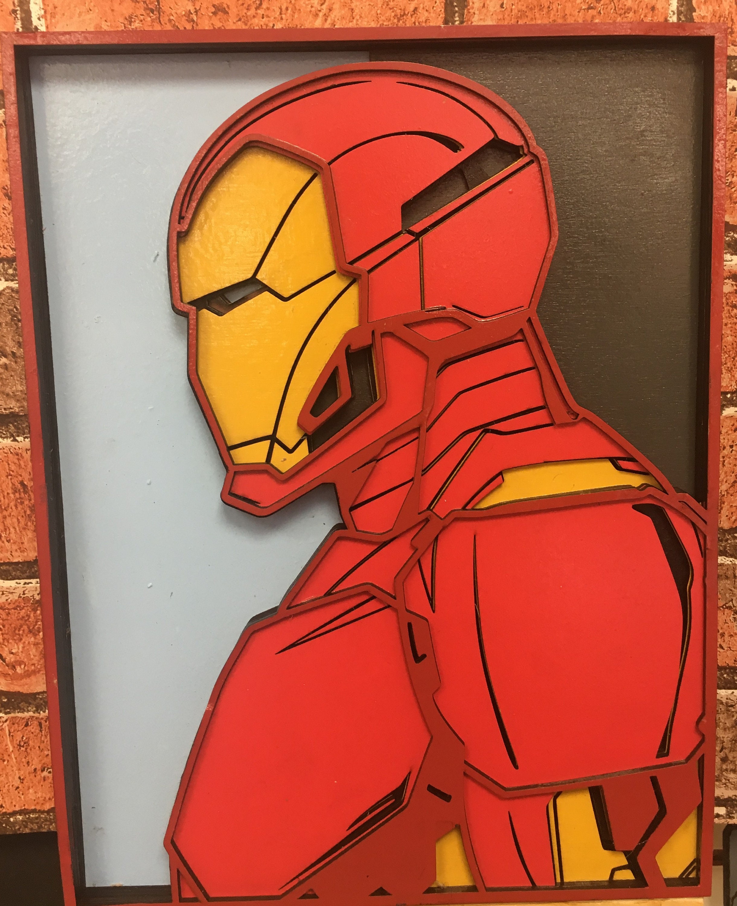 Marvel's Iron Man 3D Wall Art Multilayered Laser Cut Wall Plaque - Etsy