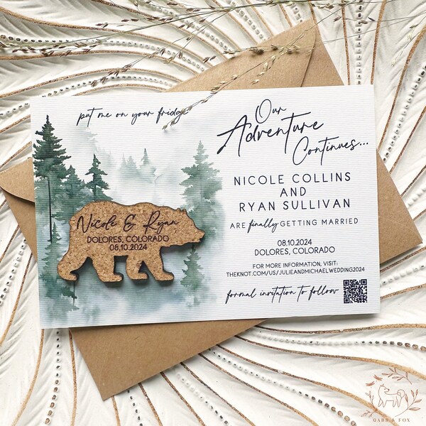 Pine Tree Invitation - Etsy