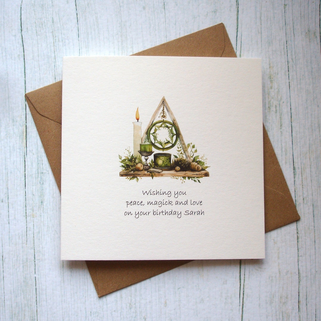 Personalised Birthday Card Birthday Blessings Card Wiccan - Etsy UK