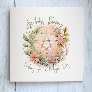 Birthday Blessings Card Wiccan Pagan Witch Birthday Card - Etsy UK