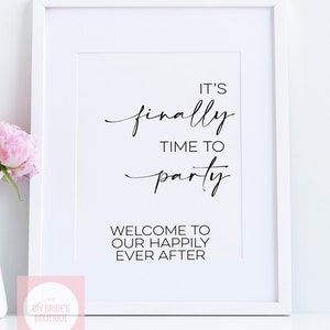 Printable It's Finally Time to Party Postponed Wedding Sign 2021 ...