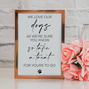 Printable We Love Our Dogs Sign Minimalist Handwritten Style // Digital ...