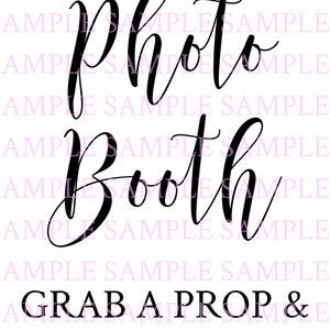 Printable Calligraphy Style 'photo Booth' Sign Digital Download PNG/SVG ...