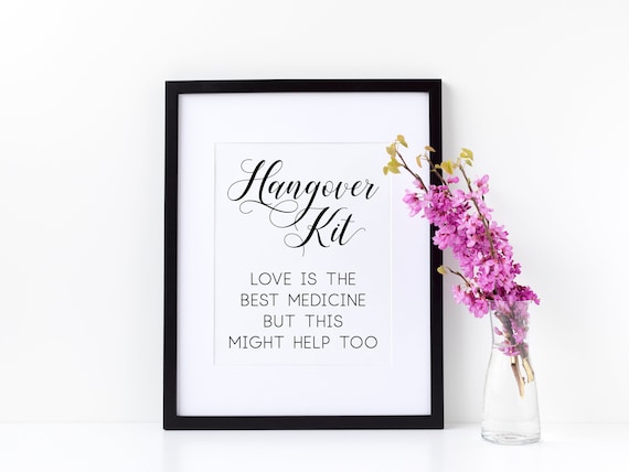 Printable 'hangover Kit' PDF PNG and SVG Cutting File | Etsy UK