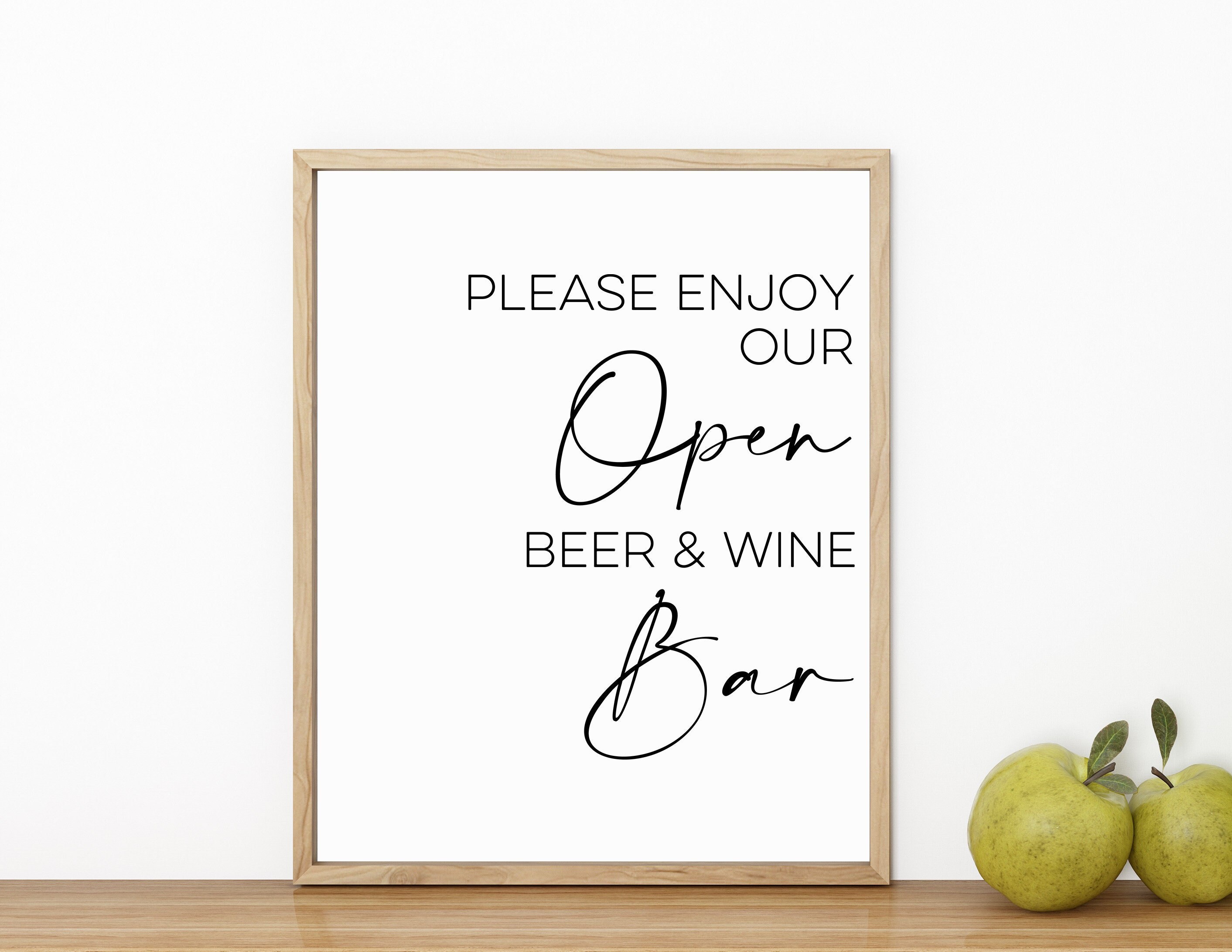 Printable Open Beer and Wine Bar Sign // PNG/SVG Cutting File - Etsy