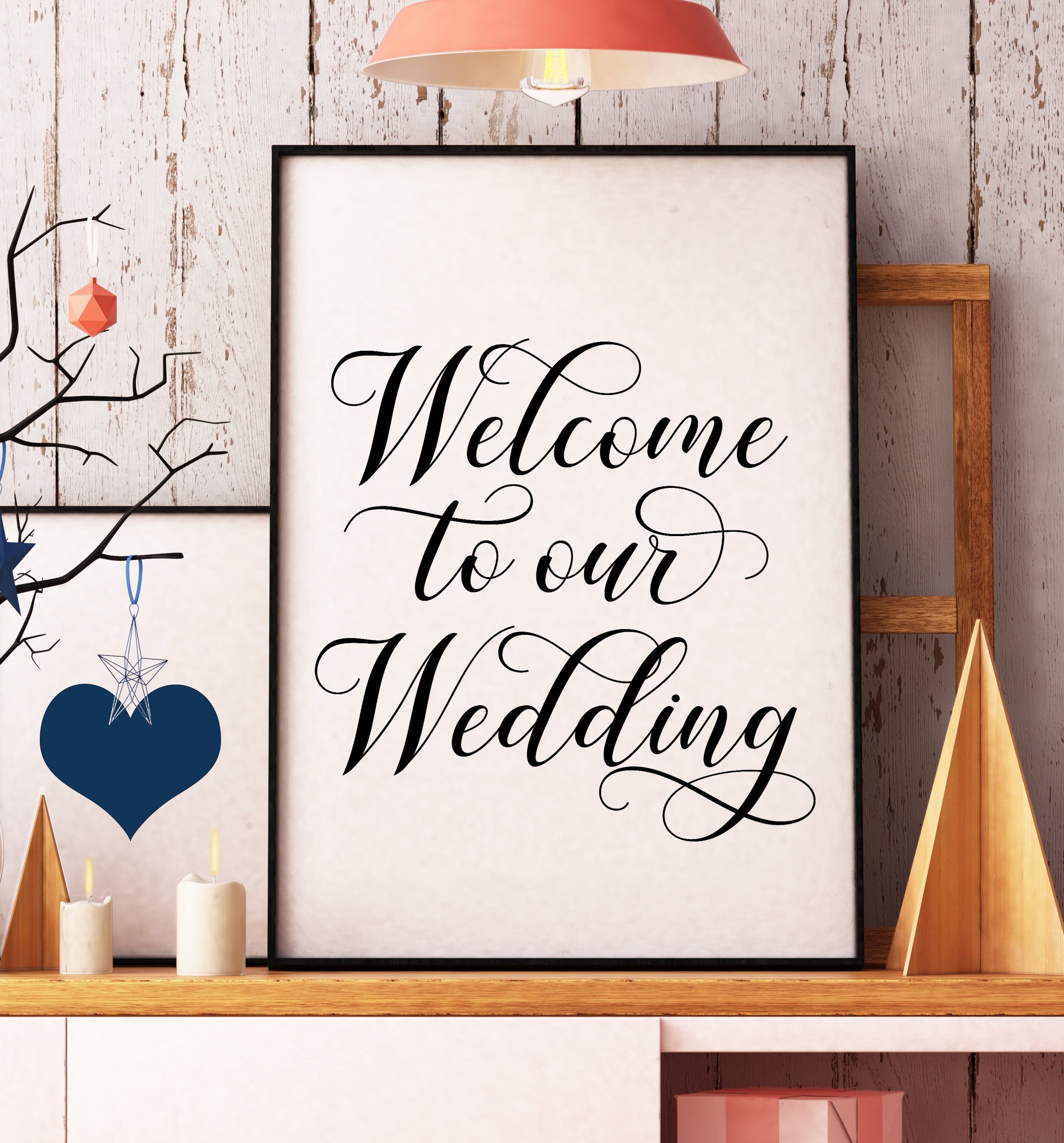 Printable 'welcome to Our Wedding' PNG/SVG Cutting File // PDF Digital ...