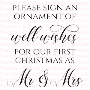 Printable 'please Sign an Ornament' // PNG/SVG Cutting File Digital ...