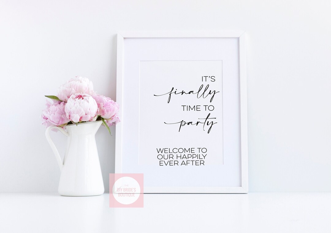 Printable It's Finally Time to Party Postponed Wedding Sign 2021 ...