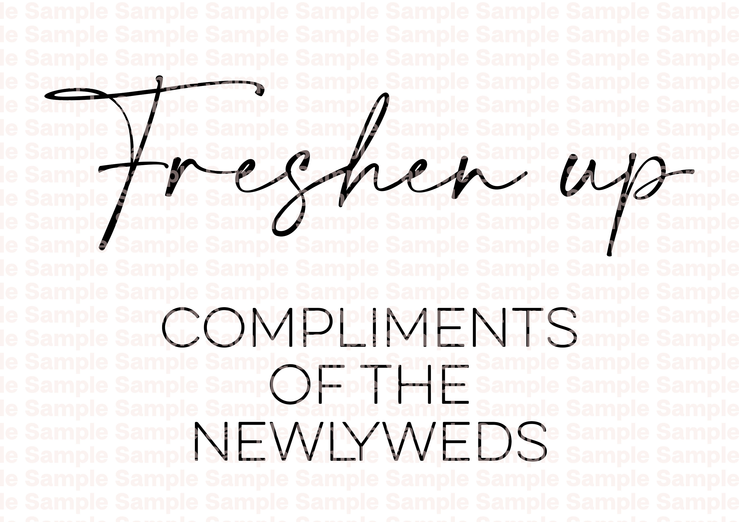 Printable 'freshen Up' Sign Minimalist Handwritten - Etsy UK
