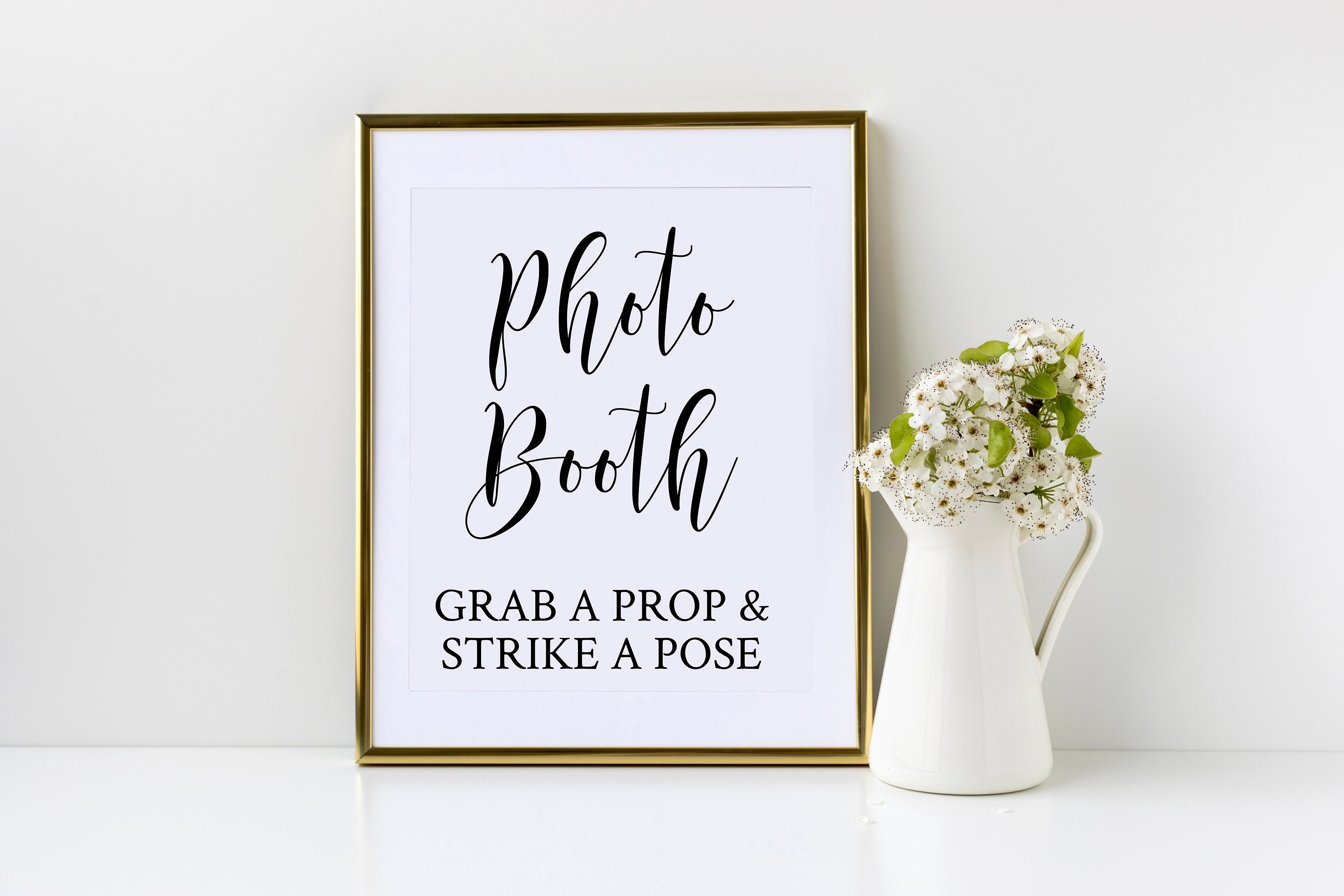 Printable Calligraphy Style 'Photo Booth' Sign Digital | Etsy