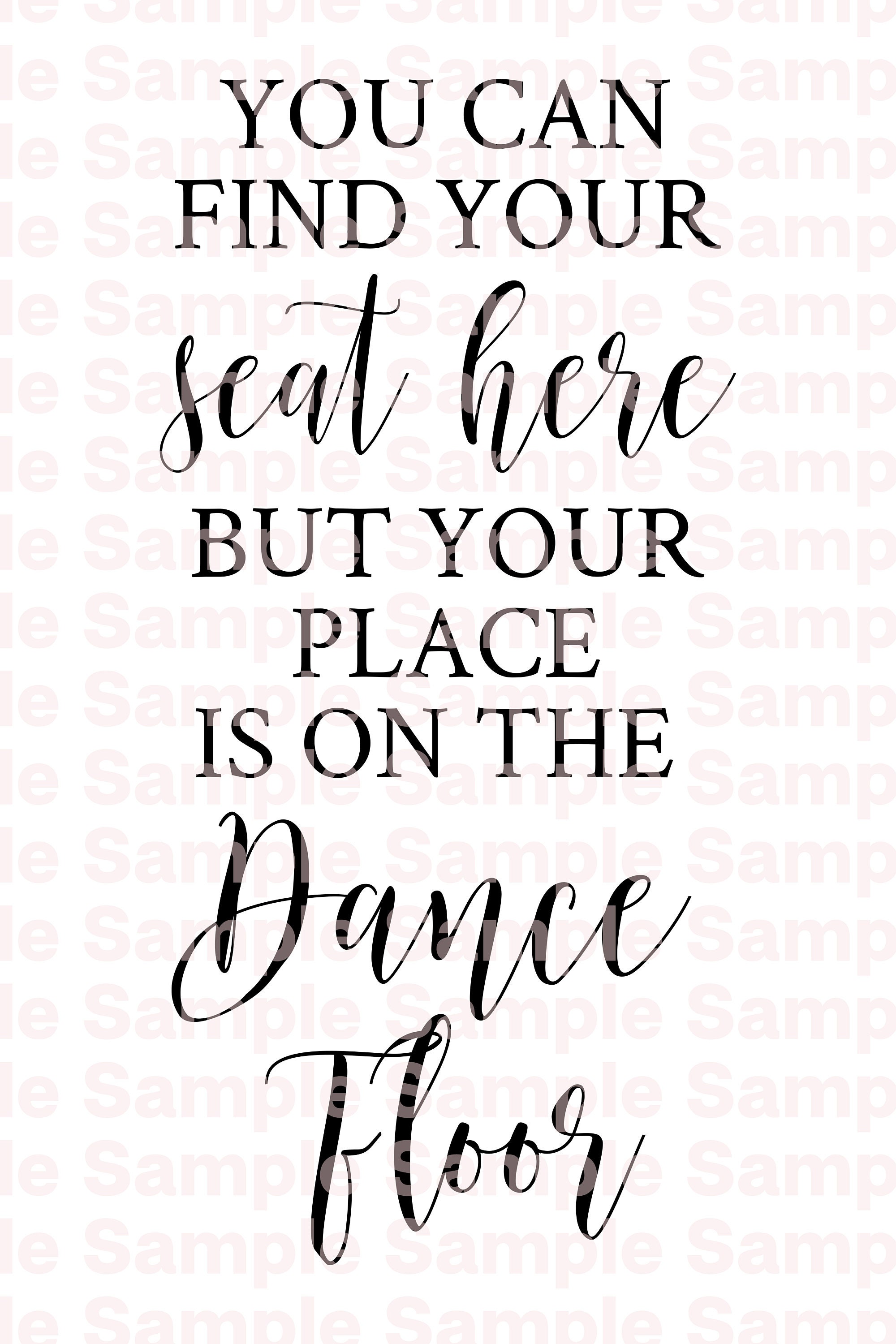 Printable 'you Can Find Your Seat Here...' Digital - Etsy UK