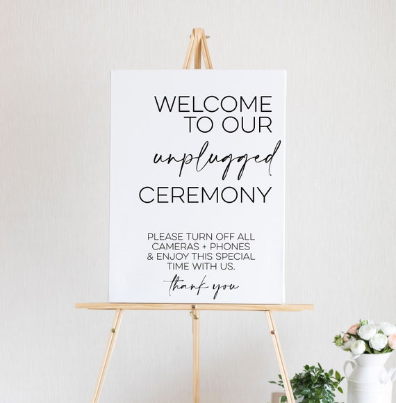 Instant PDF Download Printable Unplugged Ceremony PDF Sign Printable ...