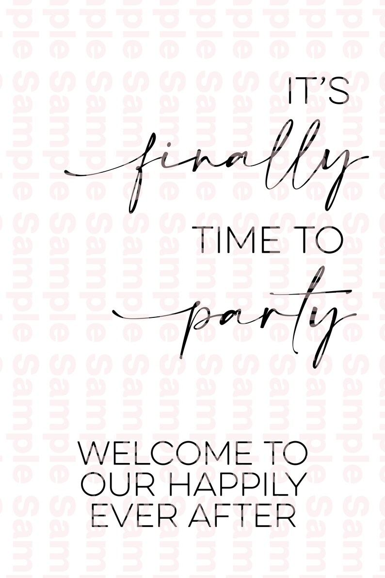 Printable It's Finally Time to Party Postponed Wedding | Etsy