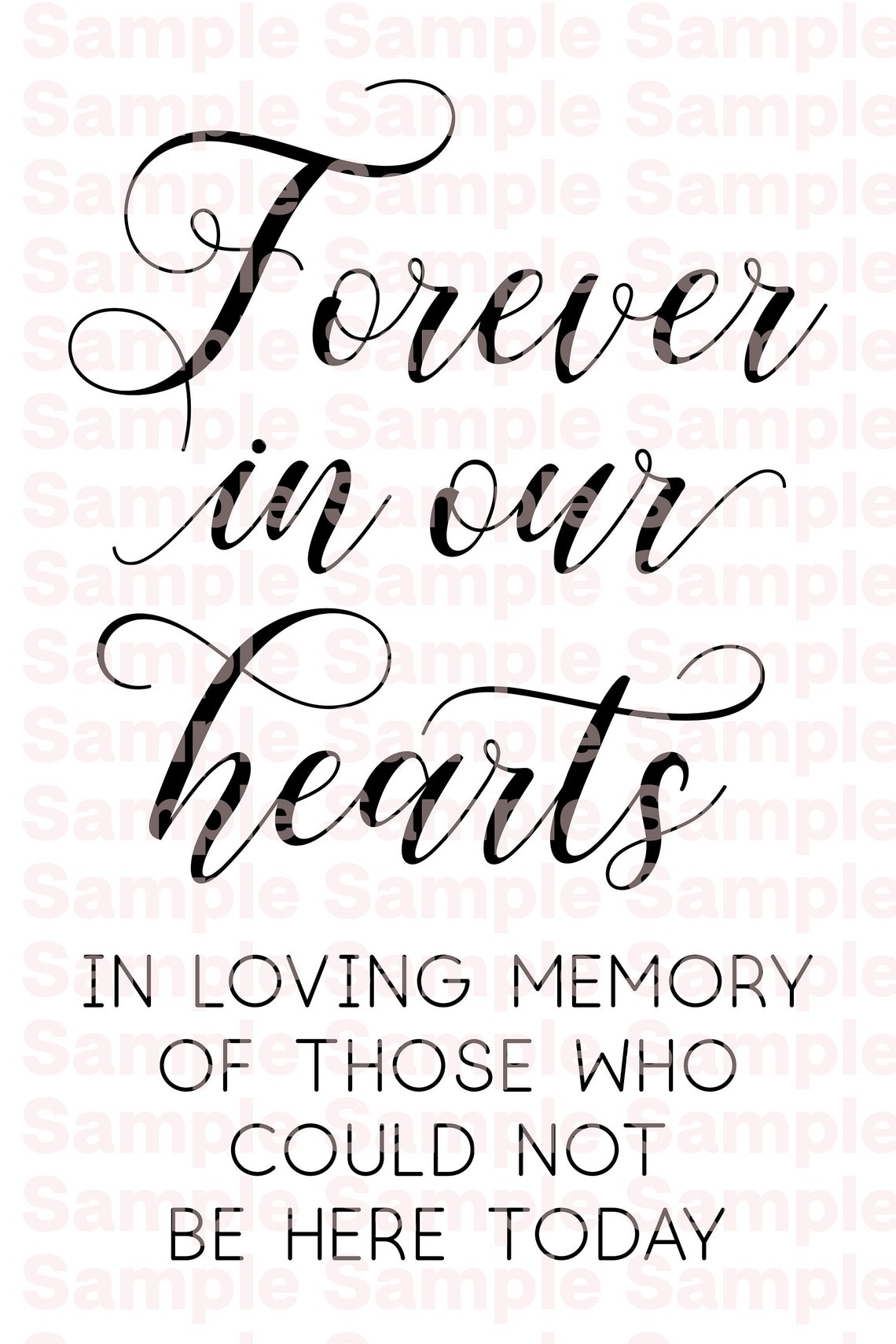 Printable Forever in Our Hearts Digital PDF Download PNG/SVG Cutting ...