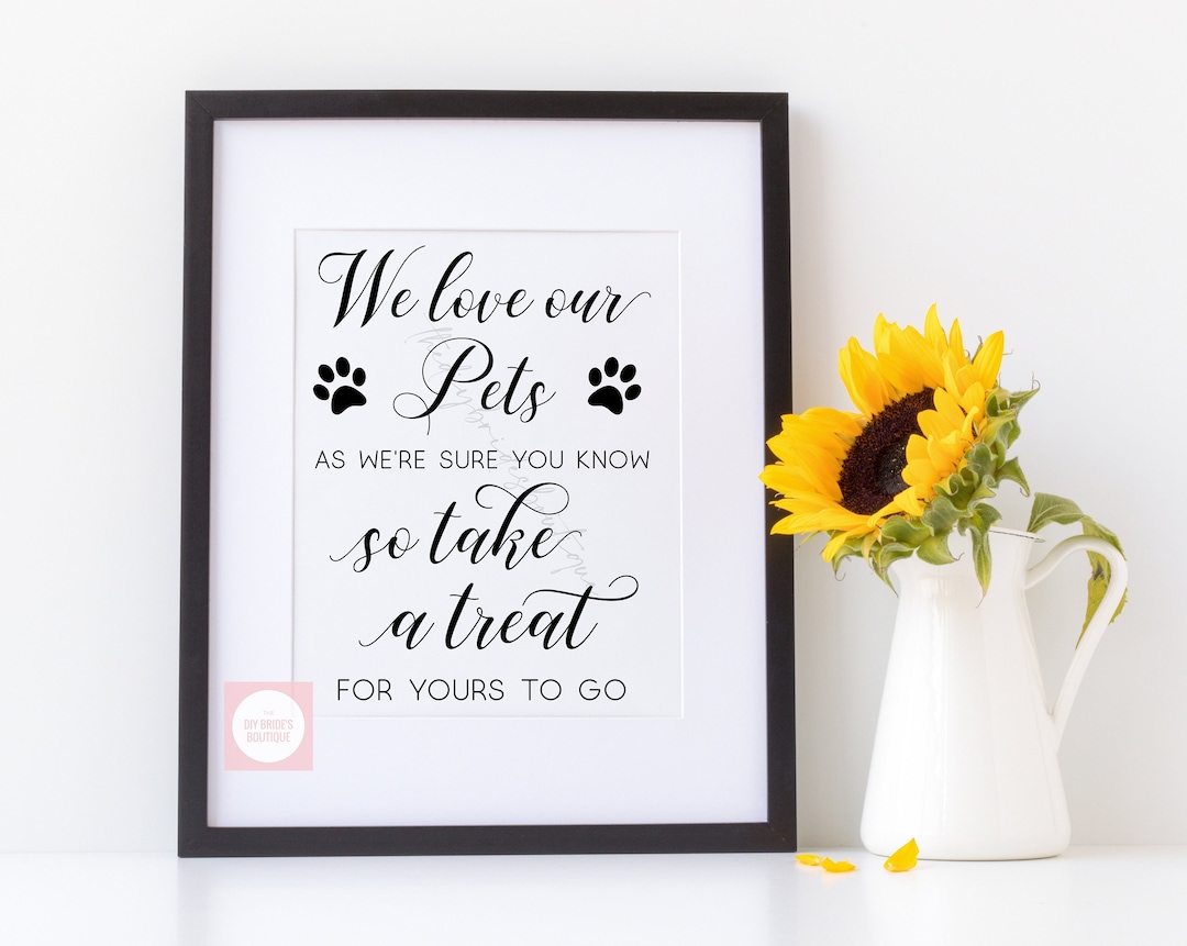 Printable 'we Love Our Pets...so Take a Treat' PNG/SVG Cutting File PDF ...
