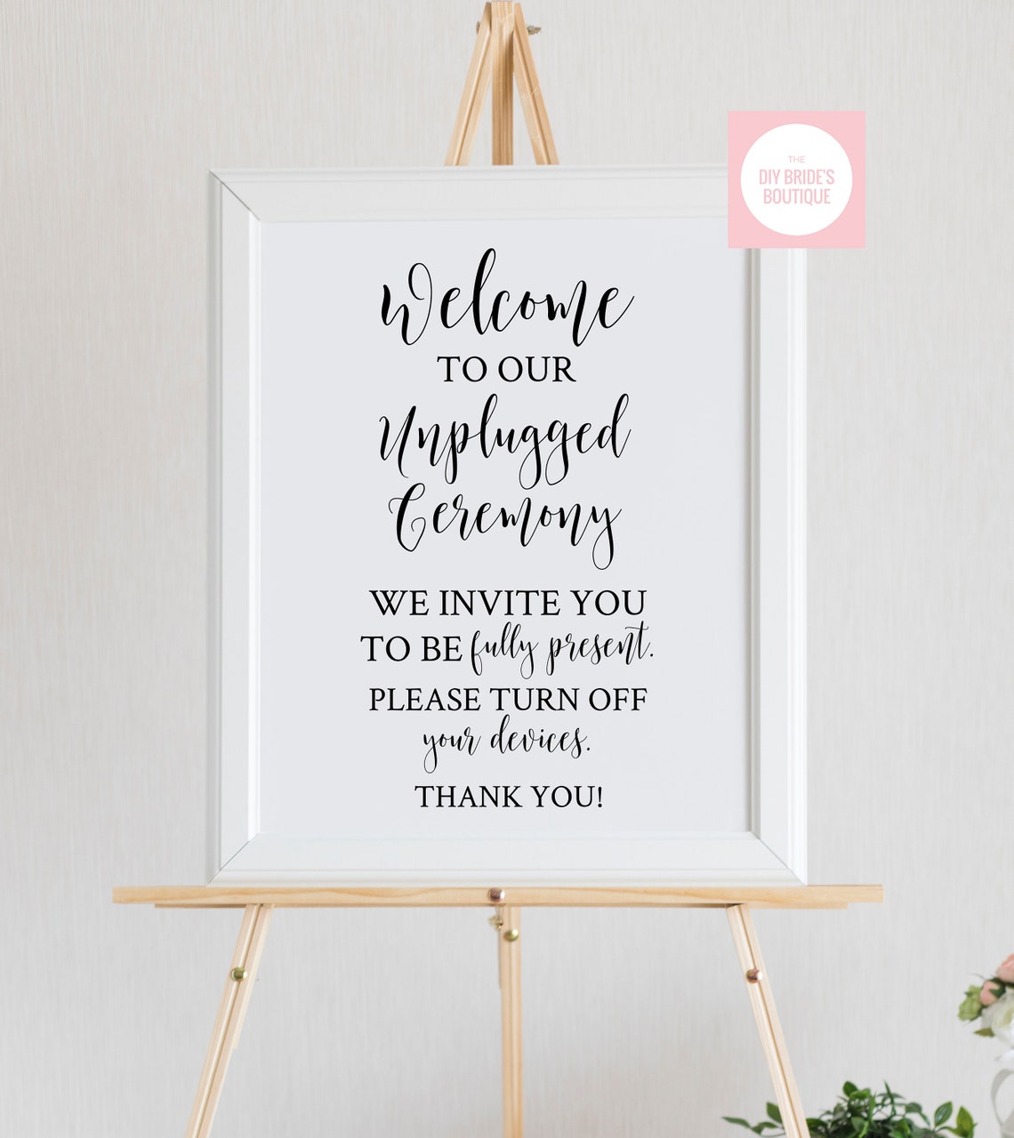 Unplugged Ceremony Printable Digital Download PNG/SVG/PDF Cutting File ...