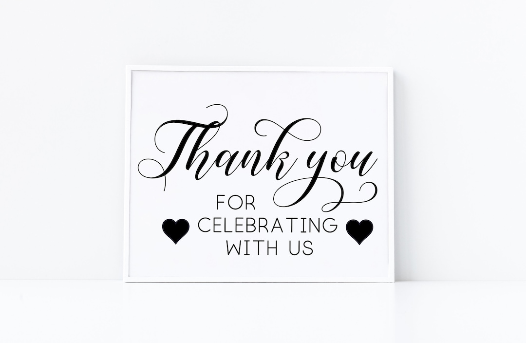Printable Thank You for Celebrating With Us PNG/SVG Cutting File // PDF ...