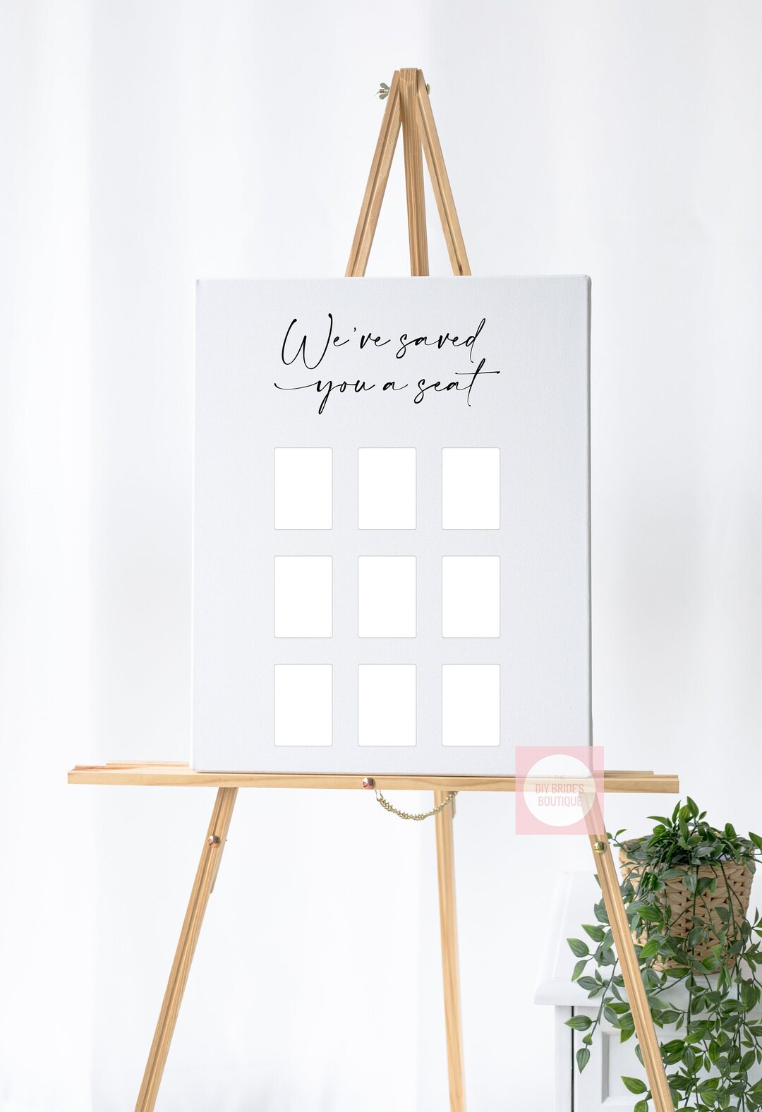 Printable 'we've Saved You A Seat' Design Minimalist // Seating Plan ...