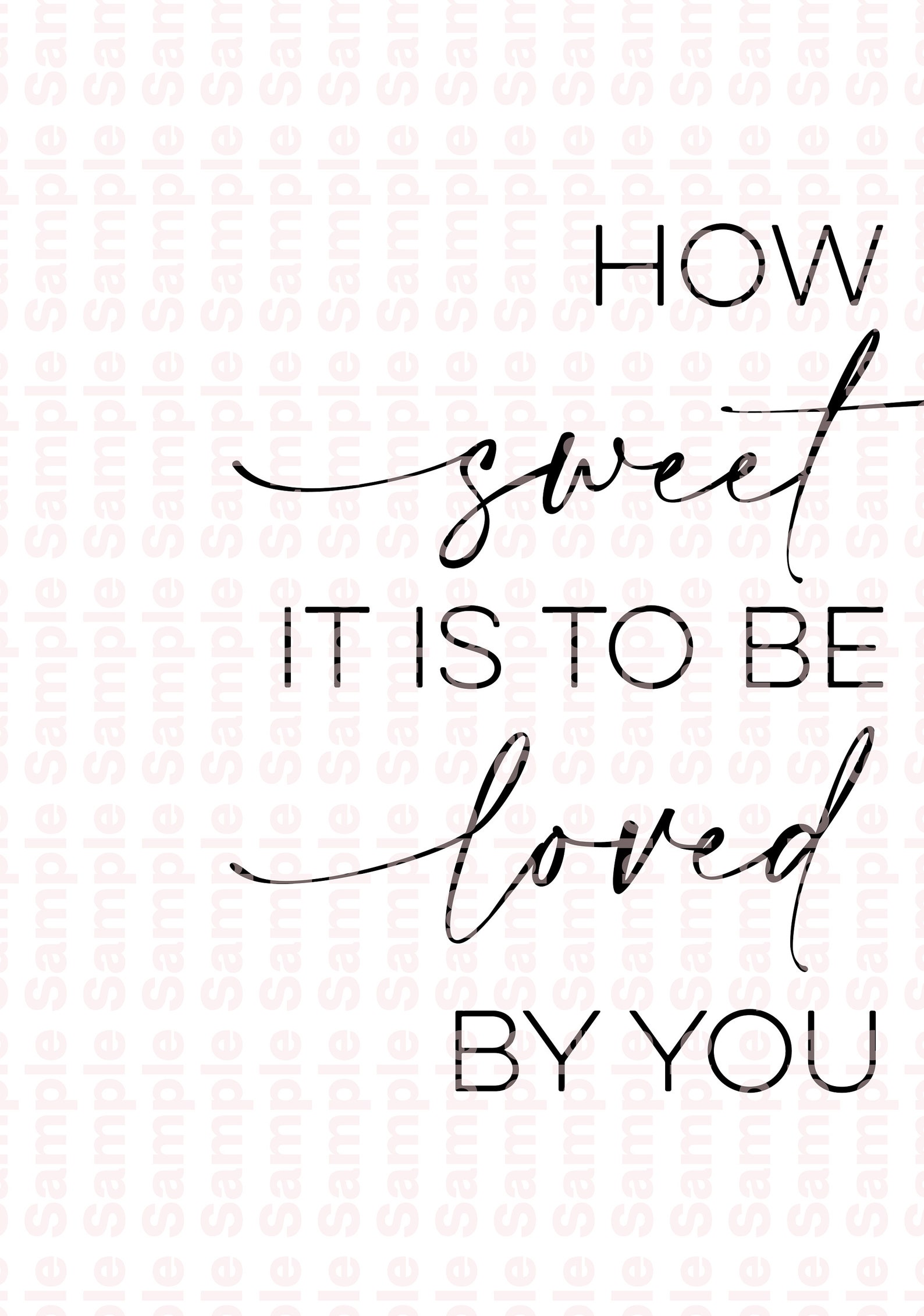 Printable How Sweet It is to Be Loved by You Wedding Sign // - Etsy