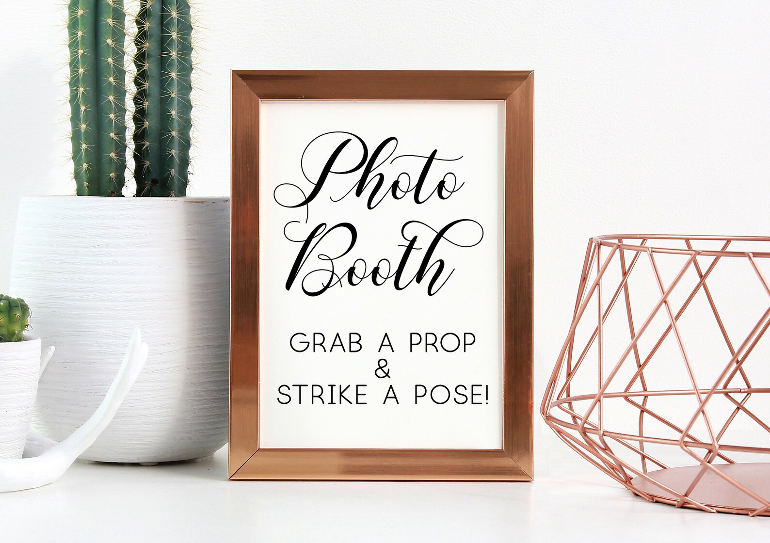 Printable Calligraphy Wedding 'photo Booth' PDF, PNG and SVG Cutting ...