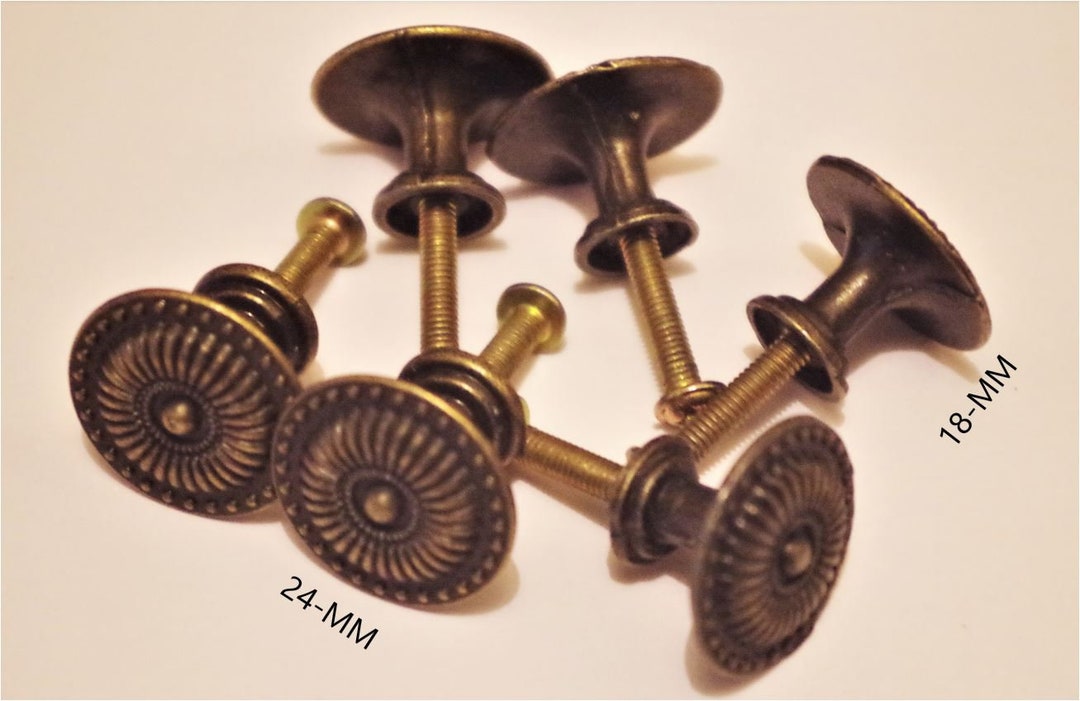 Set of 6 Handles Button Color Bronze Classification Drawer Furniture ...