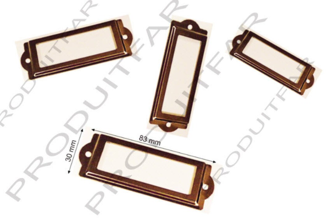 Lot of 6 Chrome Label Door Ranking Furniture Drawer of Trade Locker ...