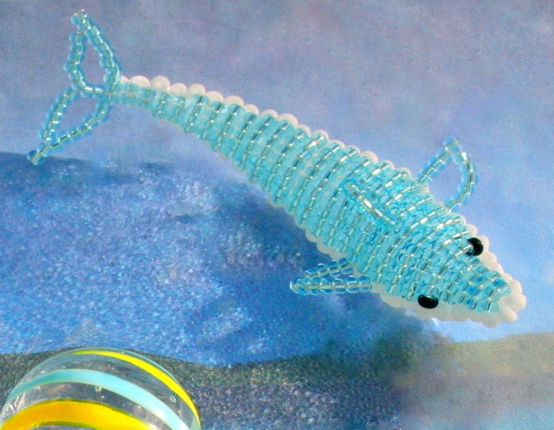 Beaded Animals: Dolphin Made of Seed Beads - Etsy