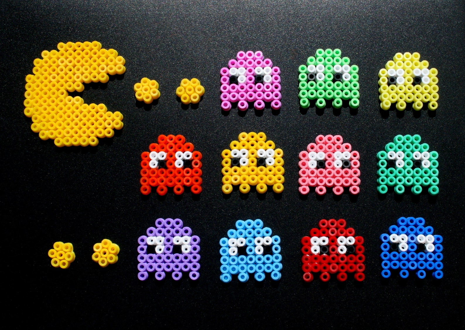 Decorazione Pacman per la creazione in hama Lot perline di 10 | Etsy