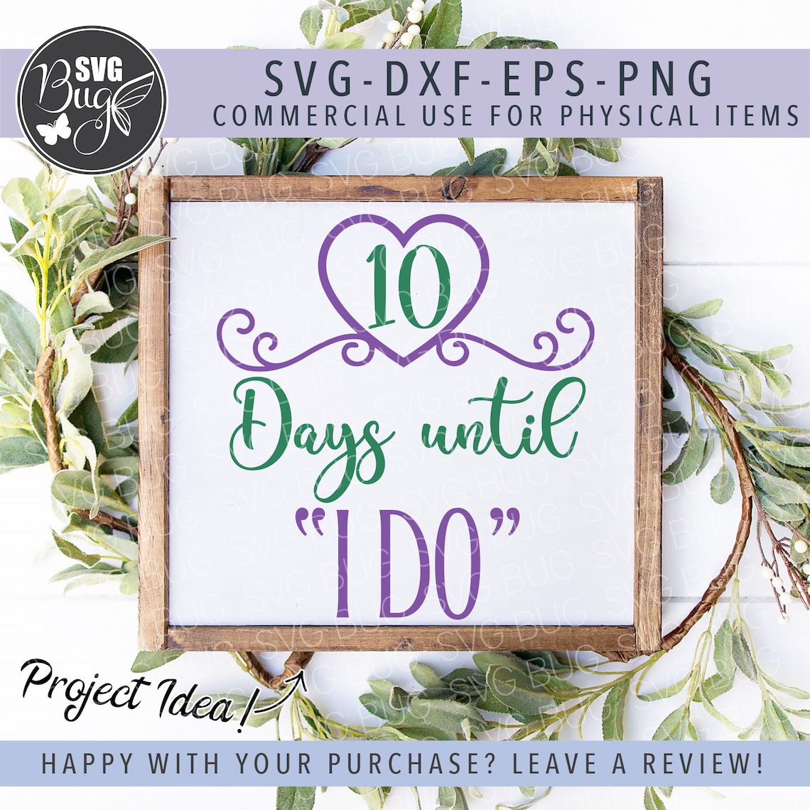 Days Until I Do SVG File, Wedding Countdown SVG File, Wedding ...