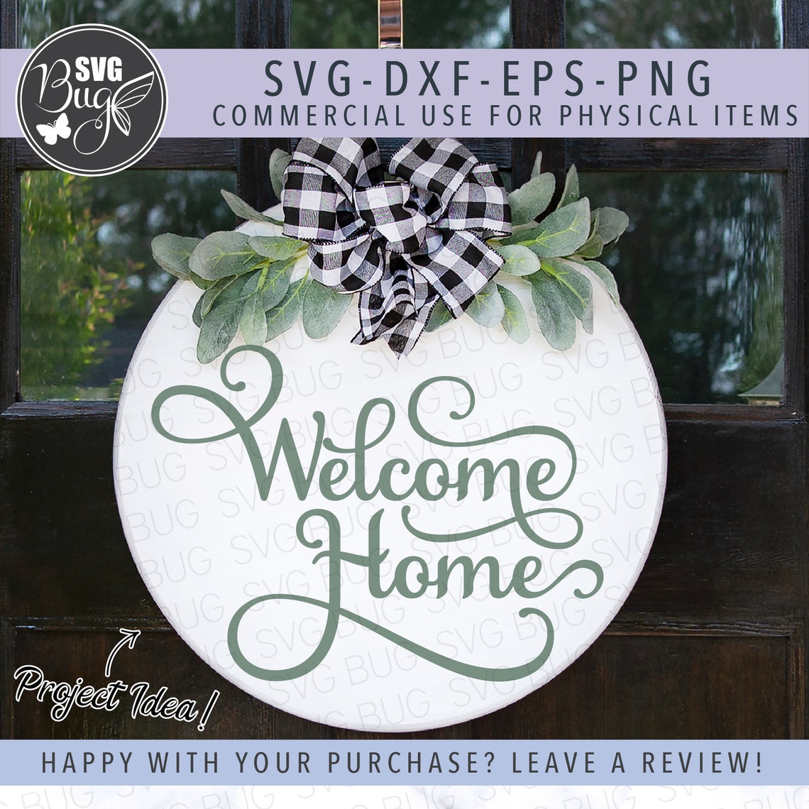 Welcome Home SVG File Welcome Home Door SVG File Welcome | Etsy