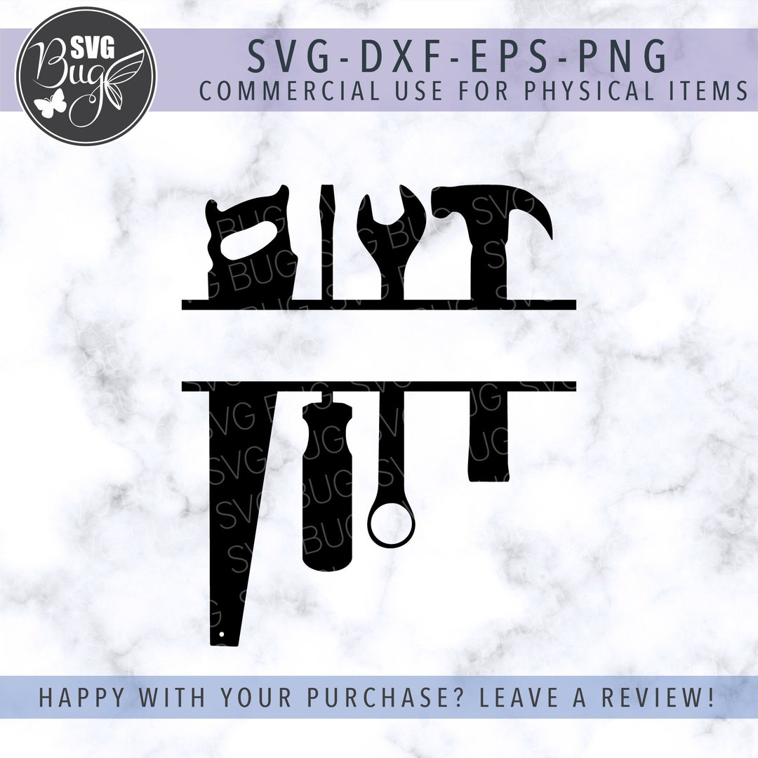 Tools Split Monogram SVG File, Monogram SVG File, Tools SVG File ...