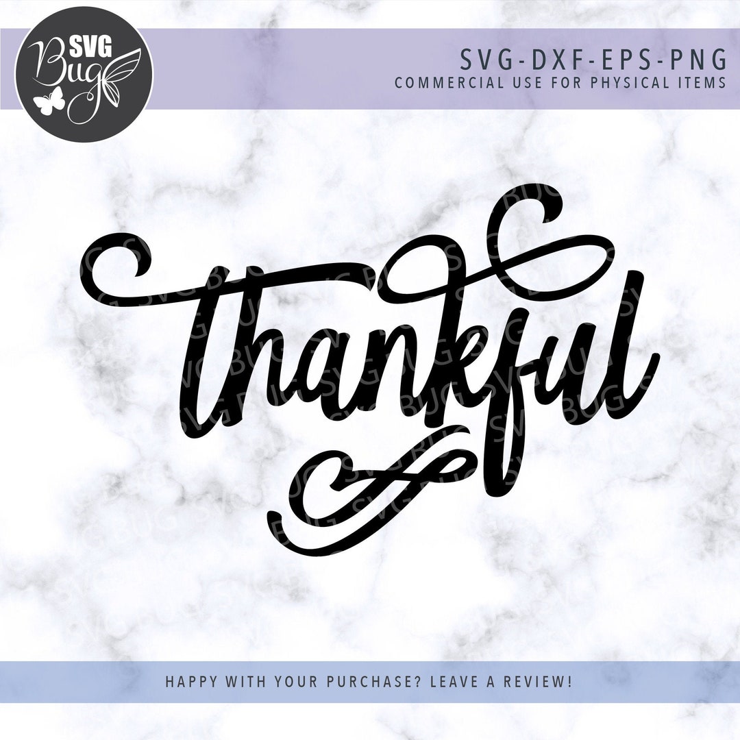 Thankful SVG File, Thanksgiving SVG File, Holiday SVG File, Ornament ...