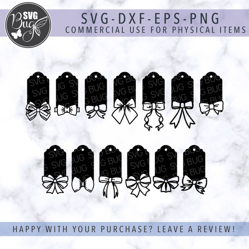 Bow Gift Tags SVG Bundle Gift Tags SVG Decorative Gift Tags - Etsy Canada