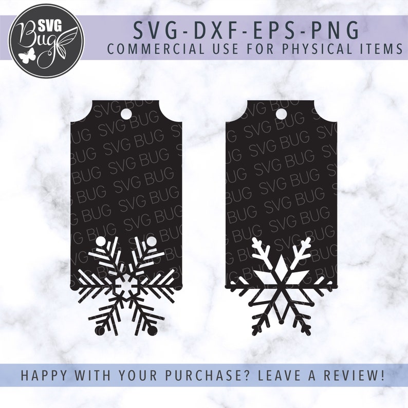 Snowflake Gift Tags SVG Bundle Gift Tags SVG Decorative Gift - Etsy