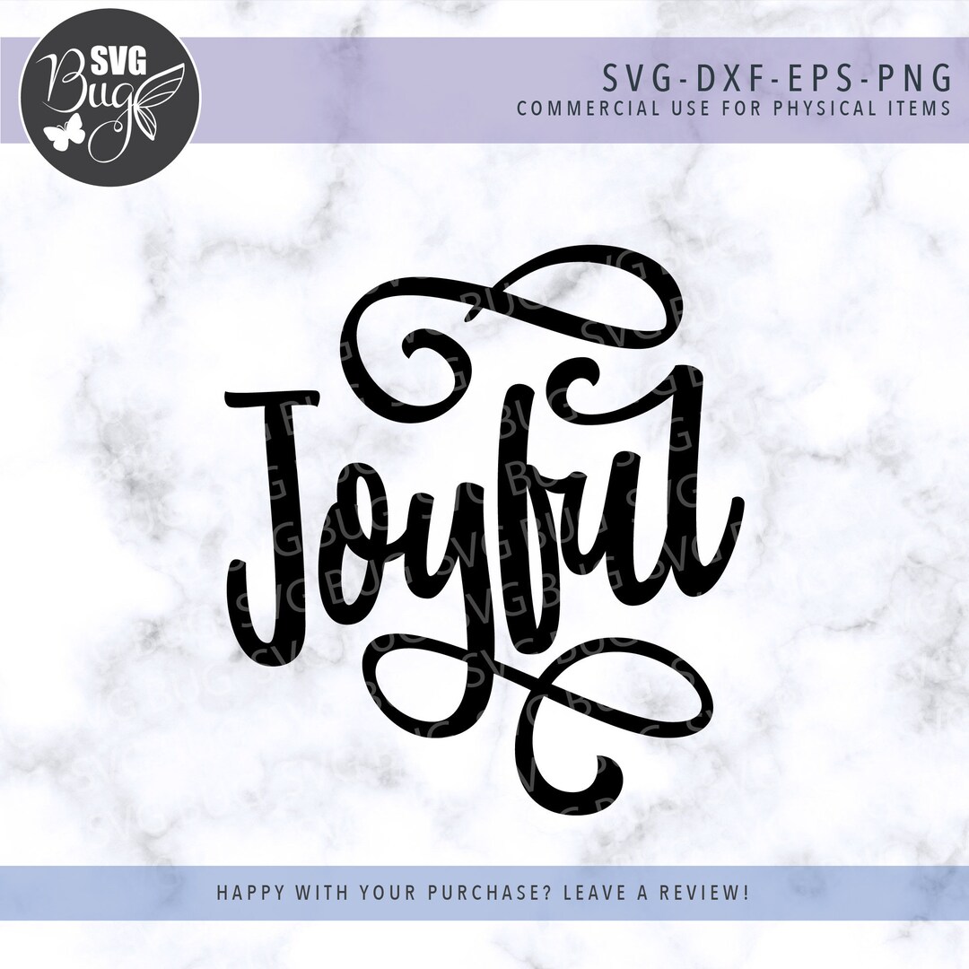 Joyful SVG File, Christmas SVG File, Ornament SVG File, Holiday Svg ...