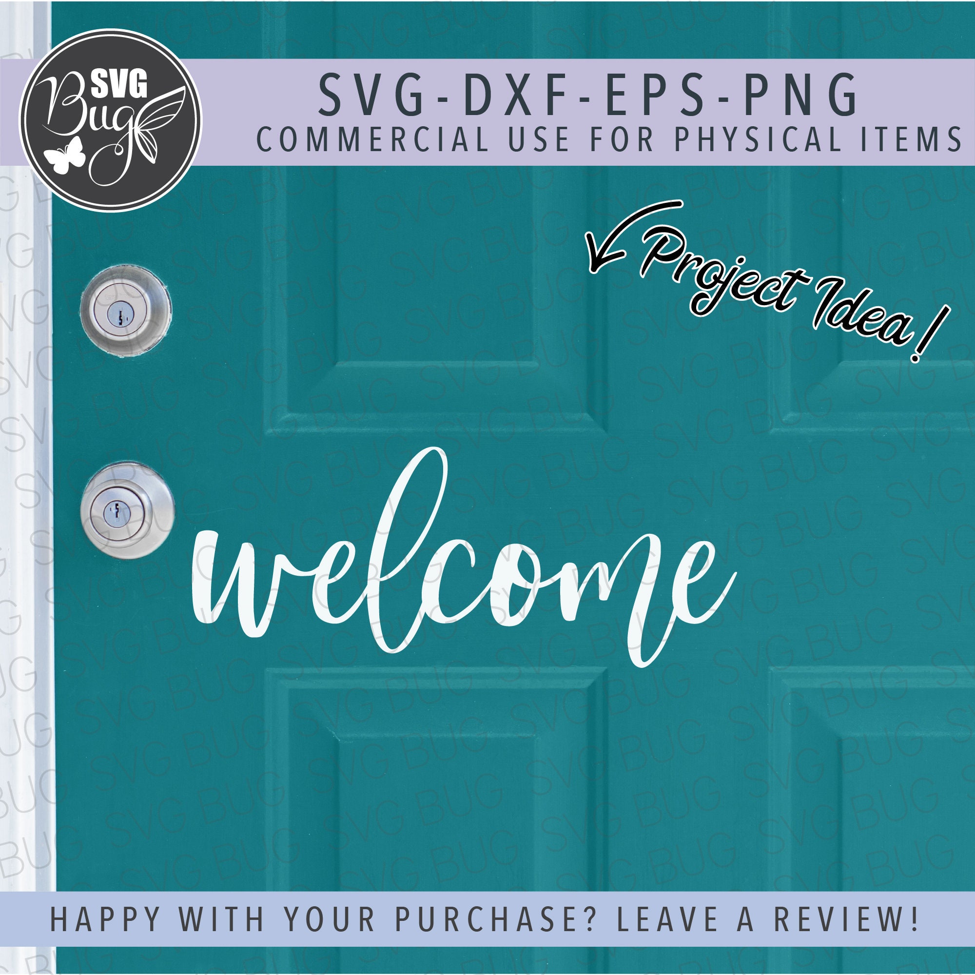 Welcome SVG File, Welcome Door SVG File, Door Decal SVG File, Welcome ...