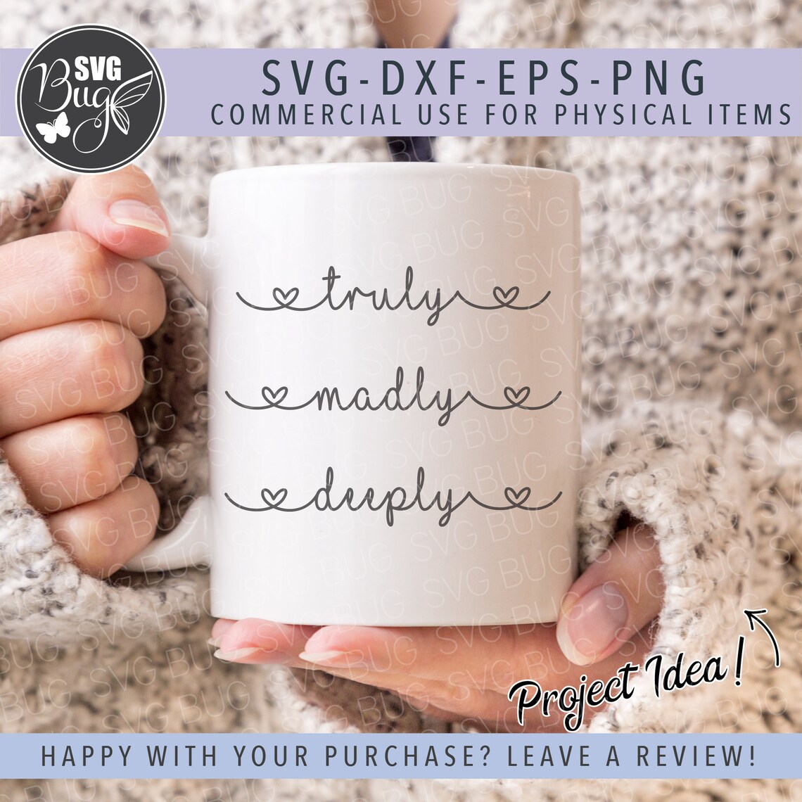 Truly Madly Deeply Svg File Love Svg File Wedding Svg File | Etsy