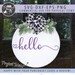 Hello SVG File, Hello Door SVG File, Door Decal SVG File, Hello Sign ...