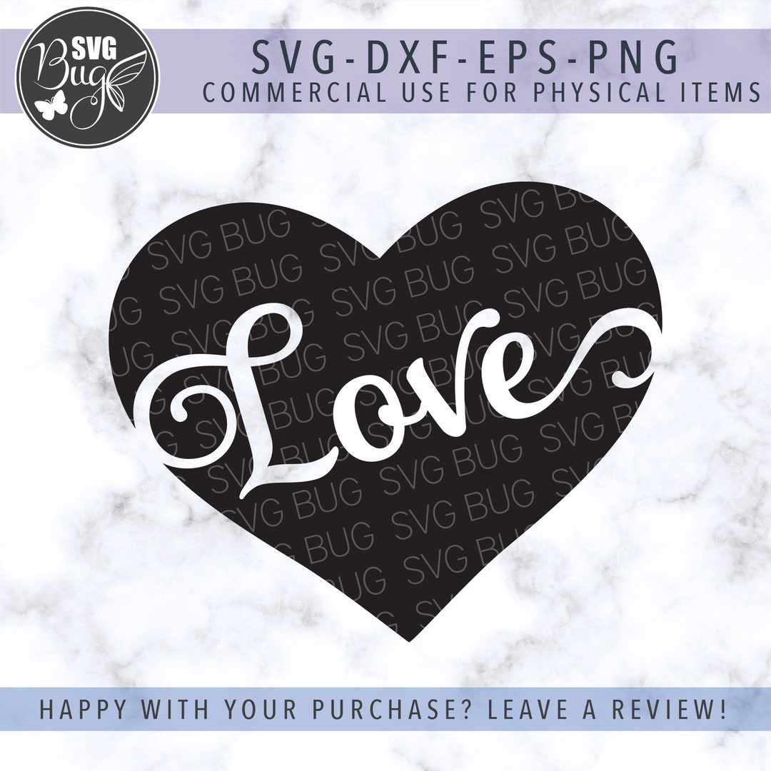 Love Heart SVG File, Heart SVG File, Valentine's Day SVG File, Wedding ...