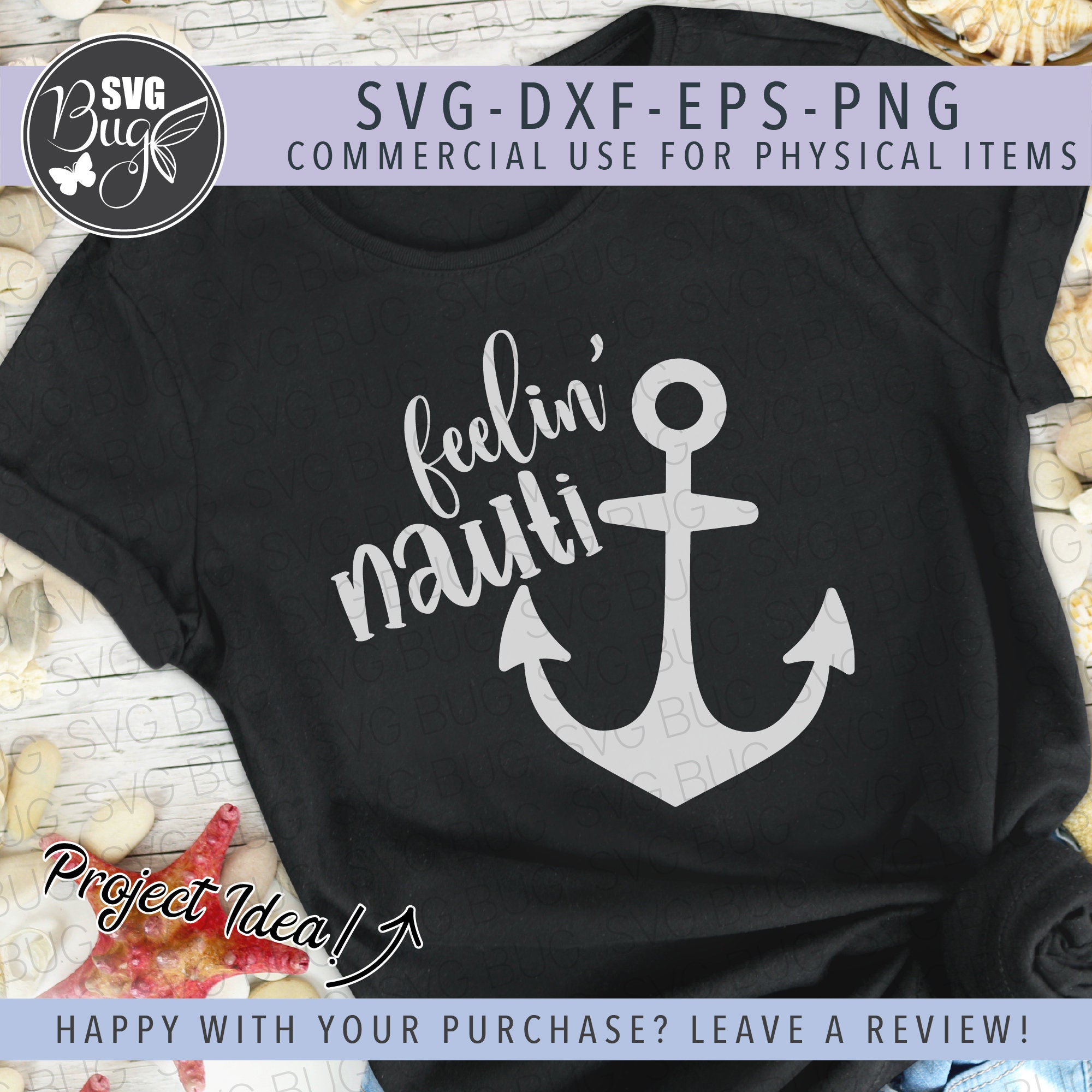 Feelin' Nauti SVG File Anchor SVG File Summer SVG File | Etsy Singapore