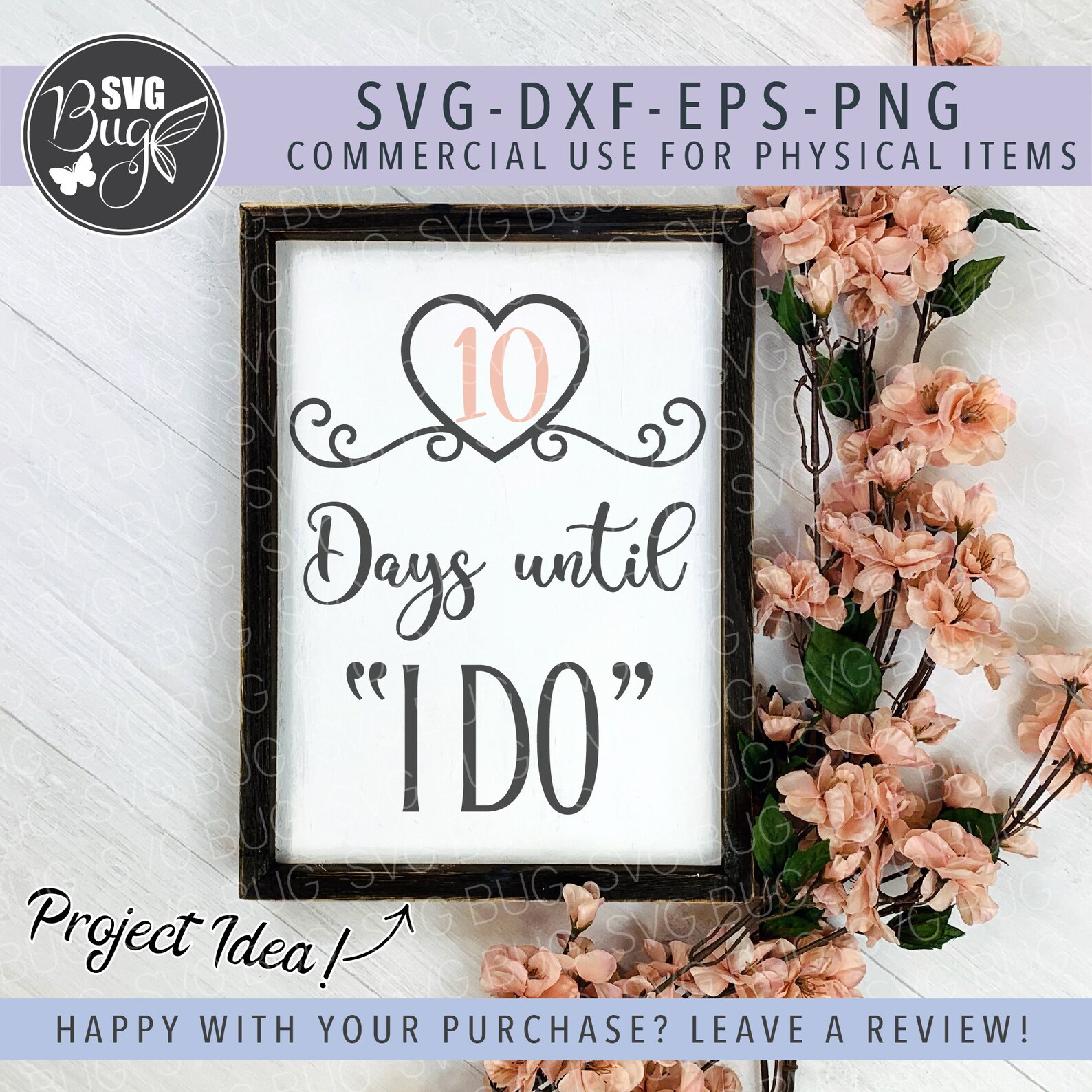 Days Until I Do SVG File Wedding Countdown SVG File Wedding | Etsy