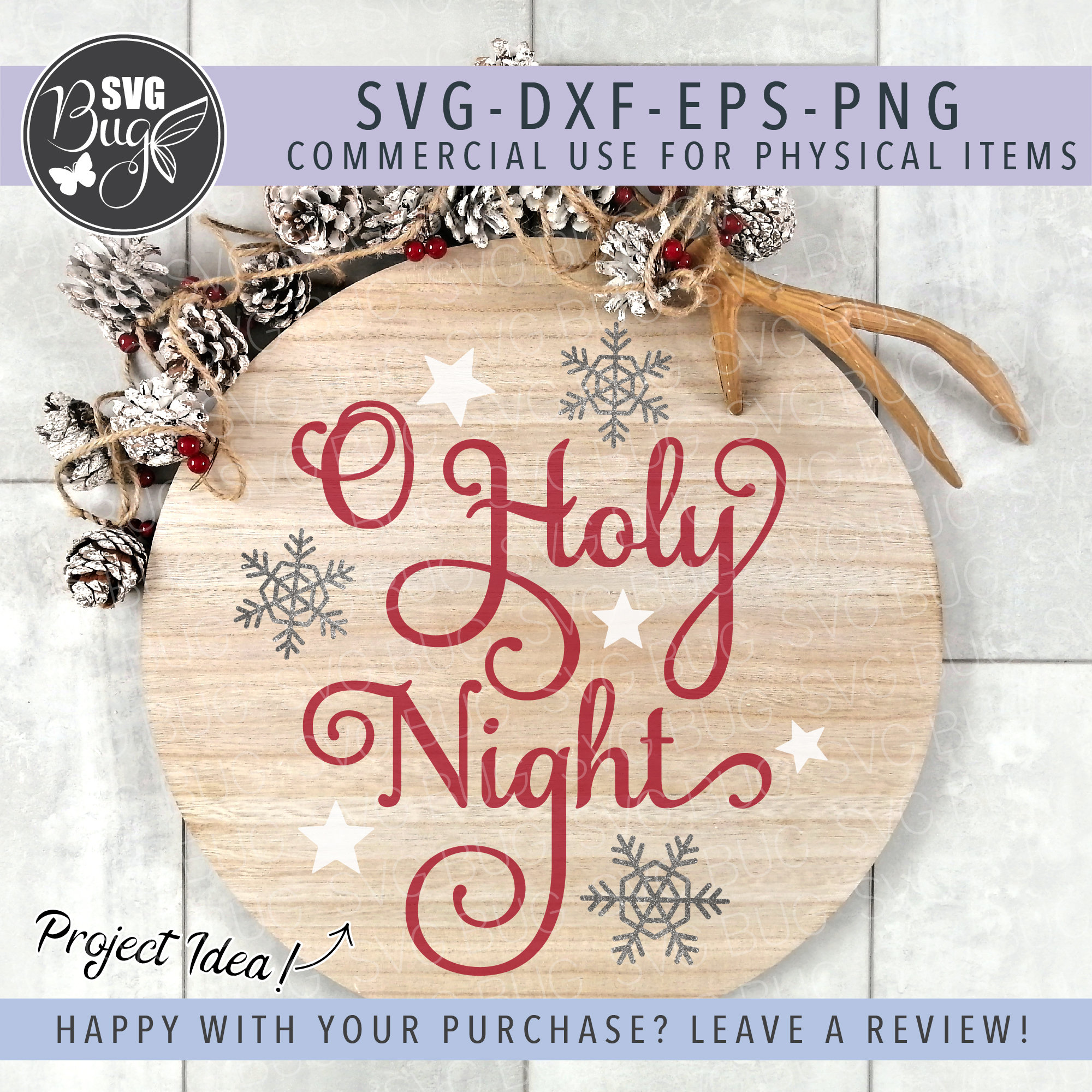 O Holy Night SVG File Merry Christmas SVG File Christmas - Etsy